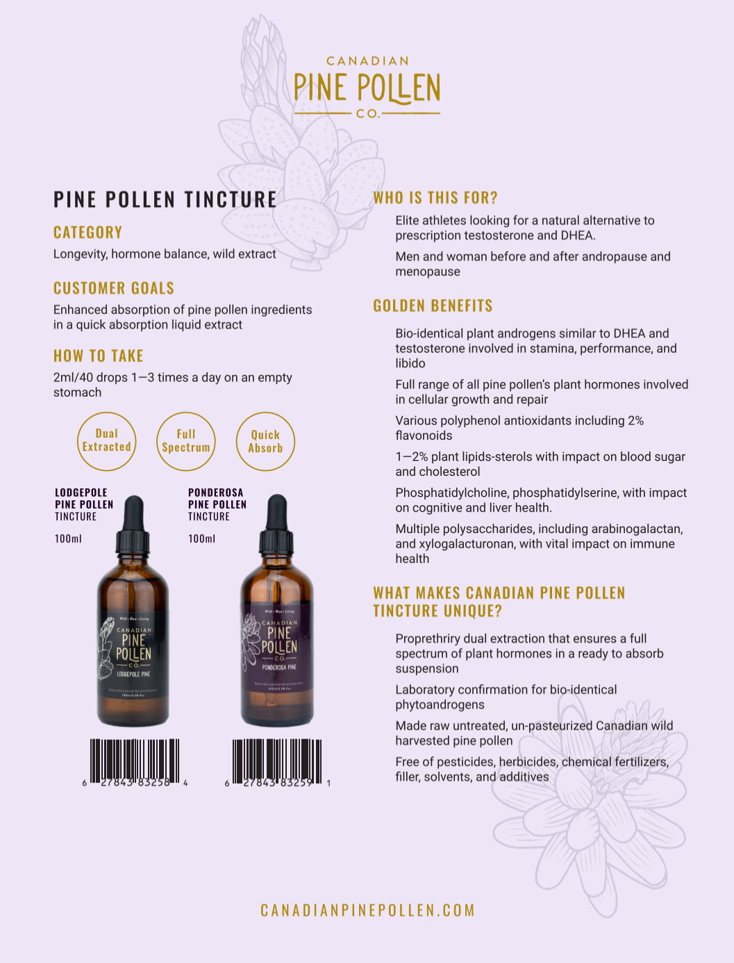 Wild Certified Organic Pine Pollen | 100% Wildcrafted in Canada
